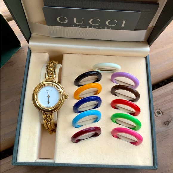 Gucci | Accessories | Authentic Gucci Interchangeable Bezel Watch ...